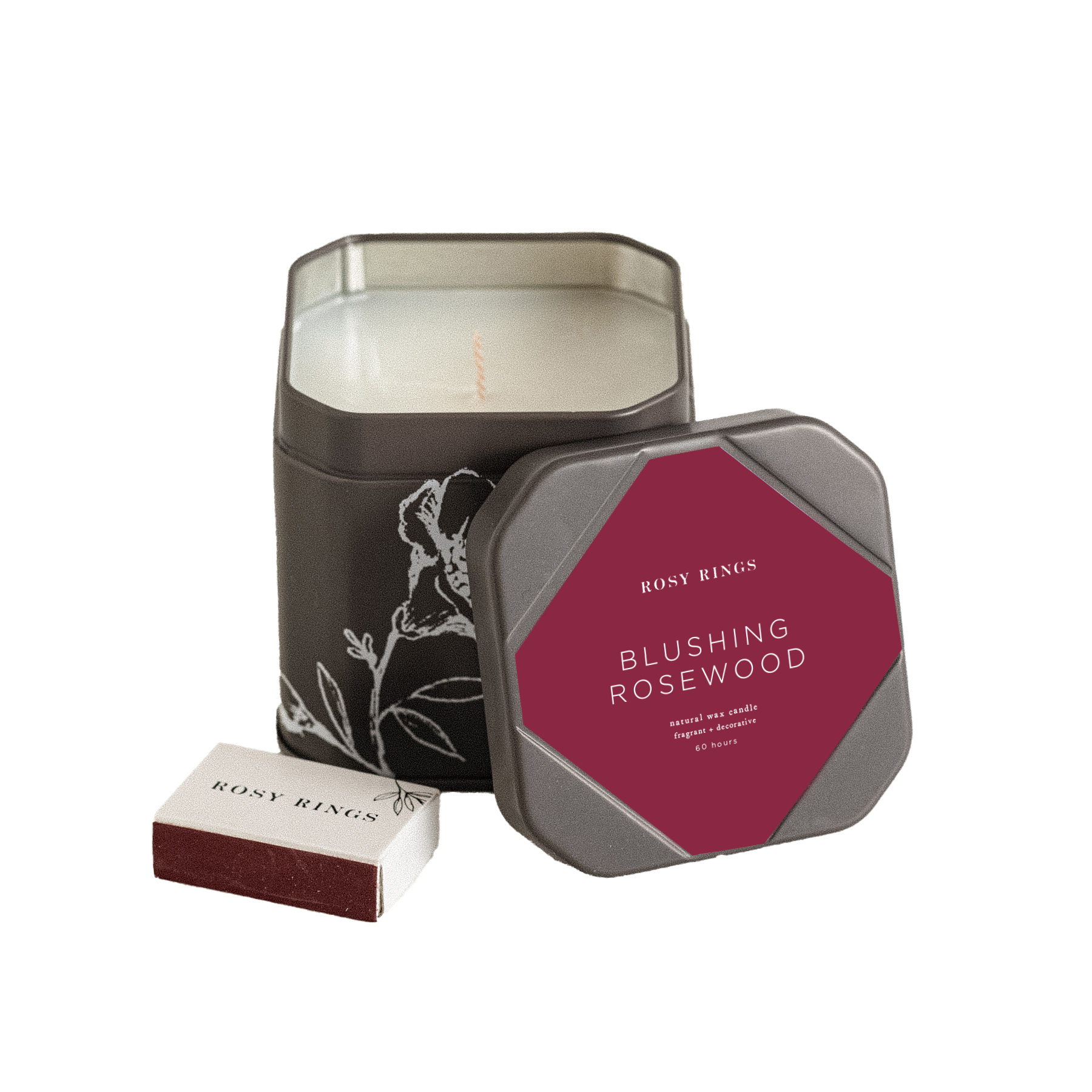 Blushing Rosewood Signature Tin – Rosy Rings