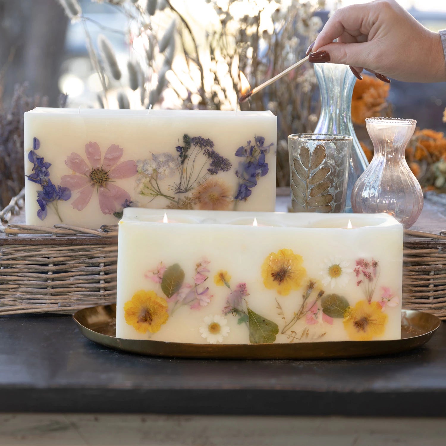 Brick Botanical Candles – Rosy Rings