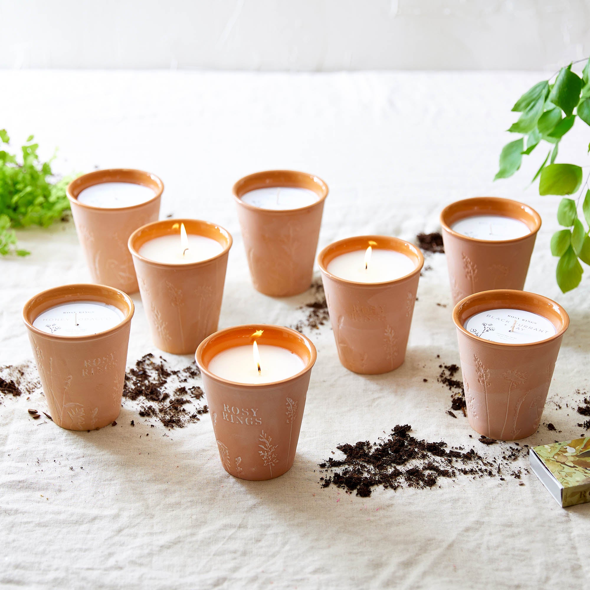 Garden Pot Candles – Rosy Rings